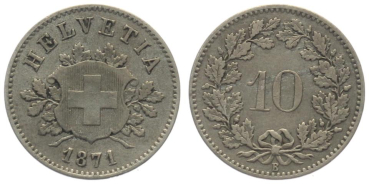 10 Rappen ab 1850 | Münzen online kaufen | Bundesmünzen Kantonsmünzen ...