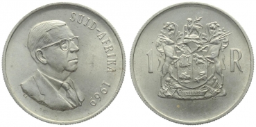 Südafrika 1 Rand 1969 - Dr. T.E. Donges - Afrikaans Legend | Münzen ...