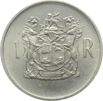 Südafrika 1 Rand 1969 - Dr. T.E. Donges - Afrikaans Legend | Münzen ...