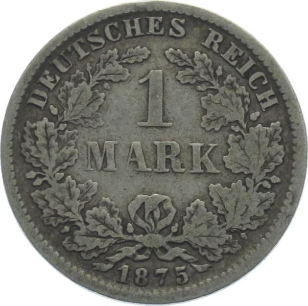 Kaiserreich 1 Mark 1875 F | Münzen online kaufen | Bundesmünzen ...