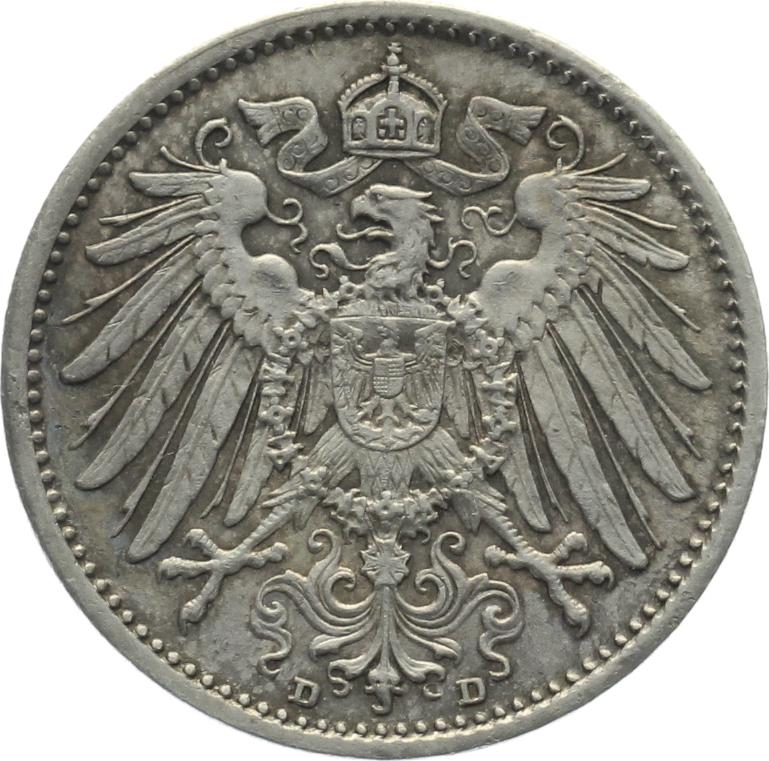 Kaiserreich 1 Mark 1914 D | Münzen online kaufen | Bundesmünzen ...